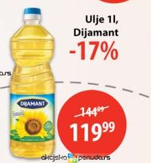 Suncokretovo ulje Dijamant, 1l, Dijamant