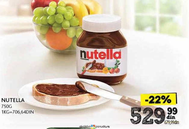 Nutella krem, 750g, Nutella