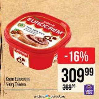 Eurocrem Takovo, 500g, Takovo