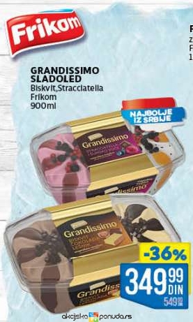 Frikom- sladoled Grandissimo, 900ml, Frikom