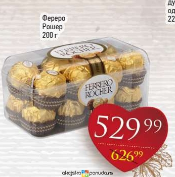 Ferrero Rocher desert kuglice, 200g, Ferrero Rocher