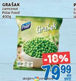 Grašak zamrznut Frikom, 400g, Frikom