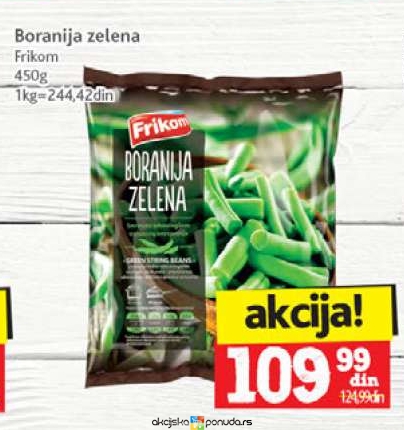 Zelena boranija Frikom, 450g, Frikom