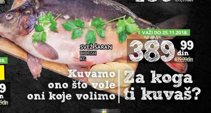 Šaran svež, 1kg, Rečna riba