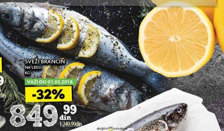 Brancin, 1kg, Morska riba i plodovi mora