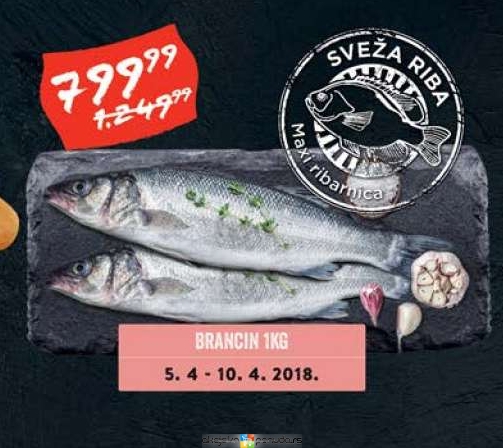 Riba brancin, 1kg, Morska riba i plodovi mora