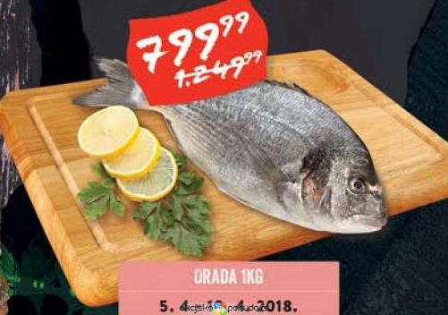 Riba orada, 1kg, Morska riba i plodovi mora