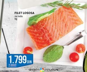 Losos filet na ledu, 1kg, Morska riba i plodovi mora