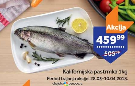 Kalifornijska pastrmka, 1kg, Rečna riba