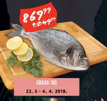 Morska riba orada, 1kg, Morska riba i plodovi mora