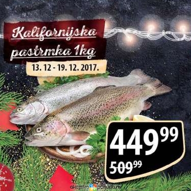 Kalifornijska pastrmka, 1kg, Rečna riba