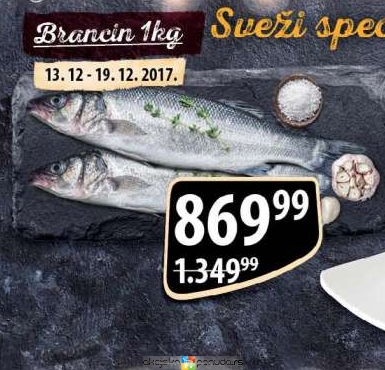 Brancin riba, 1kg, Morska riba i plodovi mora