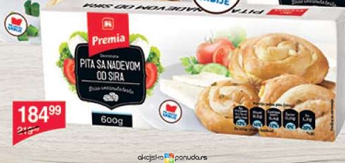 Pita sa nadevom od sira Premia, 600g, Premia