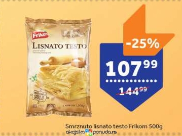 Lisnato testo Frikom, 500g, Frikom