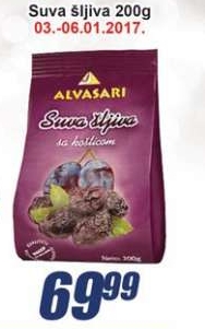 Suva šljiva Alvasari, 200g,