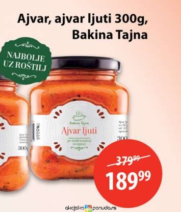 Bakina tajna Ajvar ljuti, 300g, Bakina tajna