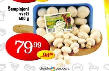 Šampinjoni sveži, 400g,