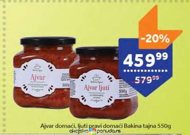 Ajvar domaći Barkina tajna, 550g, Bakina tajna