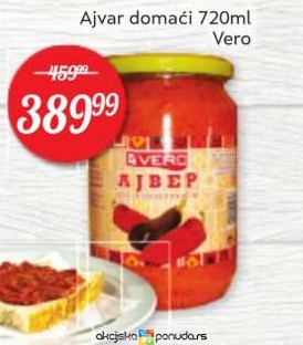 Domaći ajvar Vero, tegla 720ml, Vero