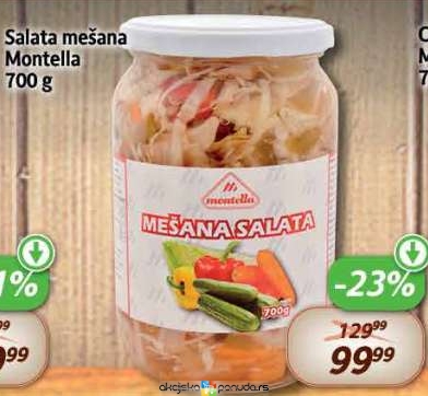 Mešana salata Montella, 700g, Montella