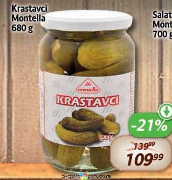 Krastavci u tegli Montella, 680g, Montella