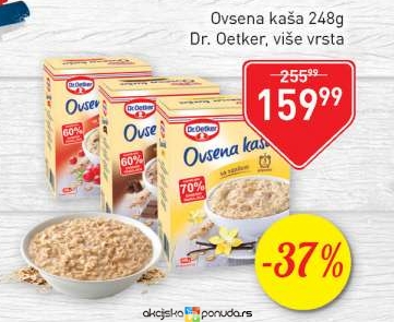 Dr Oetker ovsena kaša, 248 g, Dr Oetker