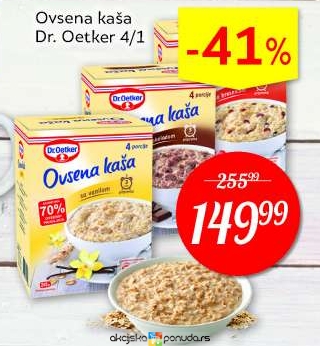 Dr Oetker, ovsena kaša, 4/1, Dr Oetker