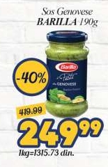 Pesto genovese sos Barilla, 190g, Barilla