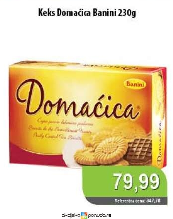 Keks DOmaćica Banini, 230g, Banini