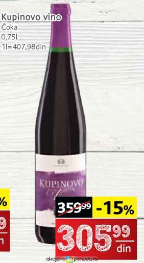 Kupinovo vino Čoka 0,75l, Čoka