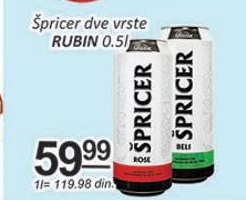 Špricer u limenci Rubin 0,5l, Rubin