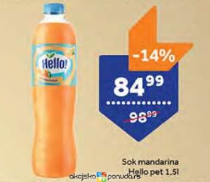 Hello sok mandarina, 1.5l, Hello