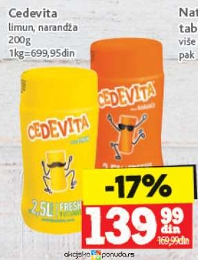 Cedevita instant napitak, 200 g, Cedevita