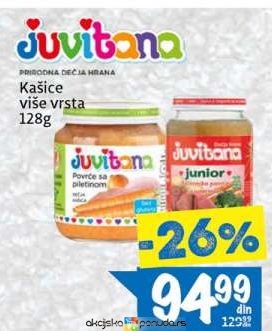 juvitana kašica, 128g, Juvitana