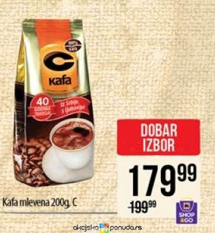 Kafa C melevena, 200g, C