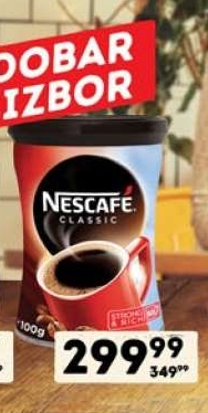 Nescafe Classic instant kafa, 100g, Nescafe