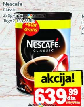 Nescafe Classic instant kafa, 300g, Nescafe