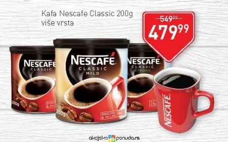 Nescafe Classic instant kafa, 200g, Nescafe