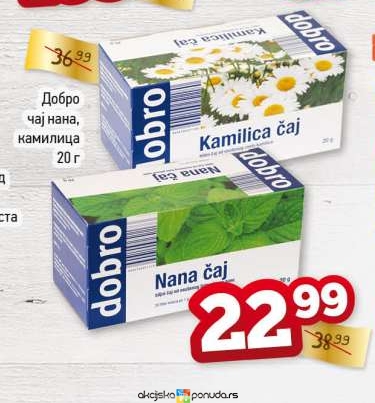 Dobro čajevi nana, kamilica, Dobro