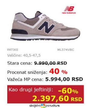 NB New Balance patike, NB new balance