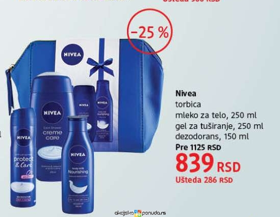 Nivea sa torbica poklon set, Nivea