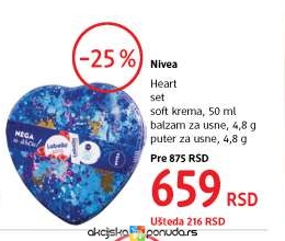 Nivea Heart kozmetički poklon set, Nivea