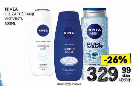 Nivea gel za tuširanje, 500ml, Nivea