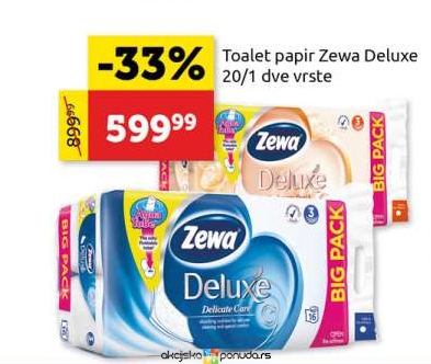 Zewa Deluxe toaletni papir, 20/1, Zewa