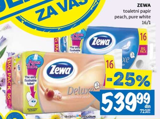 Zewa Deluxe toaletni papir, 16/1, Zewa