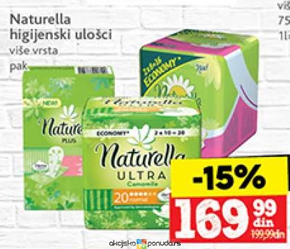 Naturella higijenski ulošci, Naturella