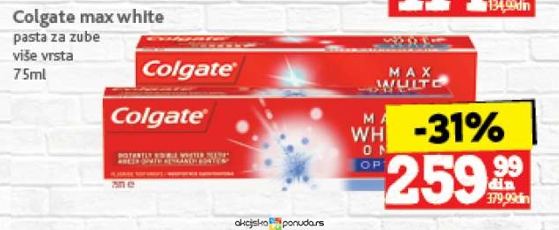 Colgate Max White One pasta za zube, Colgate