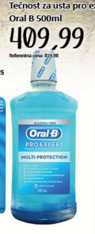 Oral B tečnost za ispiranje usta, 500 ml, Oral B