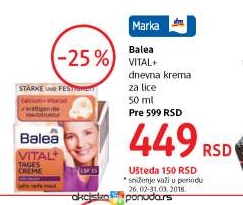 Balea Vital + krema za lice, Balea