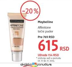 Tečni puder Maybelline Affinitone, Maybelline